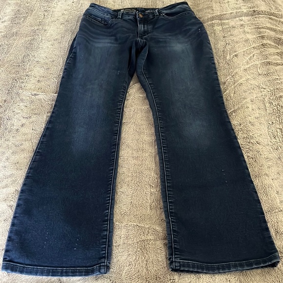 Lee | Jeans | Curvy Boot Fit Jeans Stretch Denim Distressed Blue Mid ...